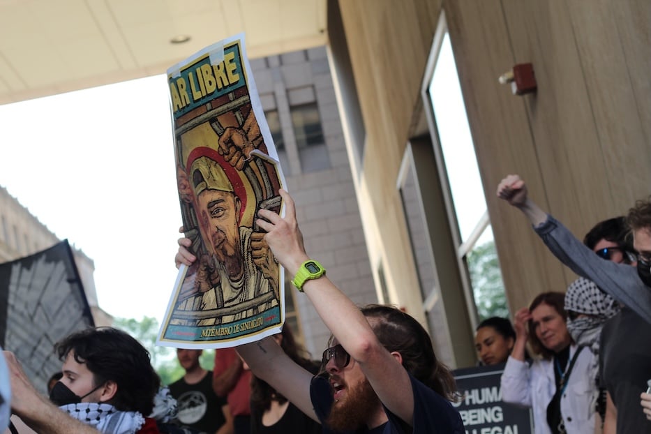 "I Need My Mother Back Home:" Hundreds Rally Downtown After ICE Raid